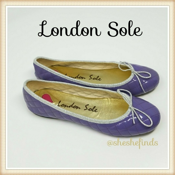 London Sole | Shoes | Purple Ladies Quilted Ballet Flat By London Sole ...